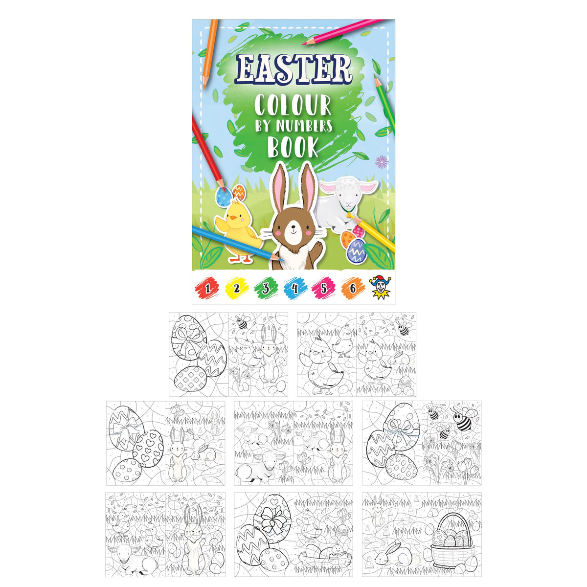 Mini Easter Colour-By-Numbers Colouring Books Quantities of 48 – TC Toys